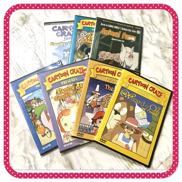 Other | Cartoon Craze Etc Lot Of 7 Story Time Dvds For Kids | Poshmark